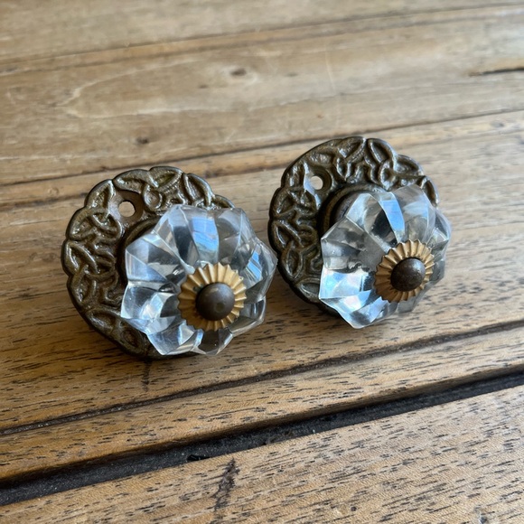 Other | Vintage Knobs Set Of 2 Brass Knobs | Poshmark